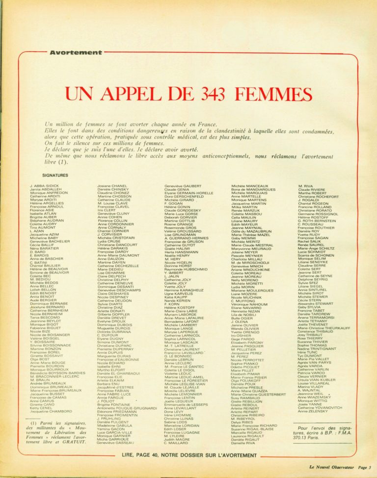 Ca s’est passé un 5 avril : le manifeste des 343